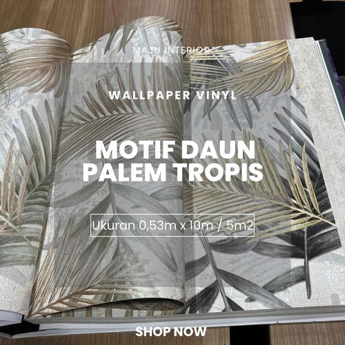 Jual Wallpaper Dinding Daun Palem Tropis Daun Pisang Tropical Walpaper ...