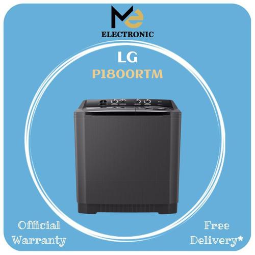 Jual Mesin Cuci LG 2 Tub P1800RTM Kapasitas Jumbo 18 Kg Mesin Cuci LG ...