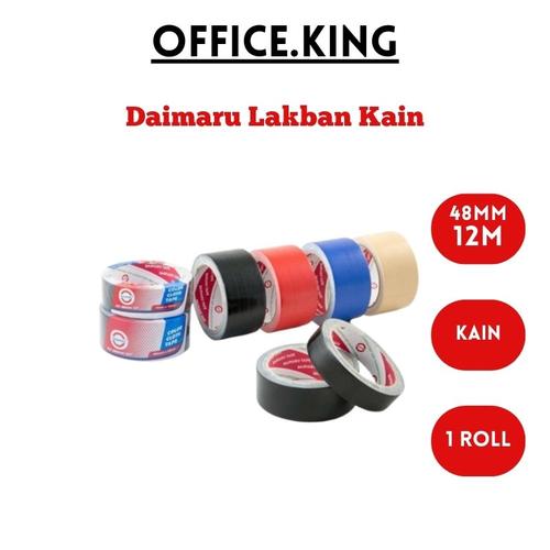 Promo Lakban Kain Linen Cloth Tape 2" 48mm X 12M Hitam/Black DAIMARU ...