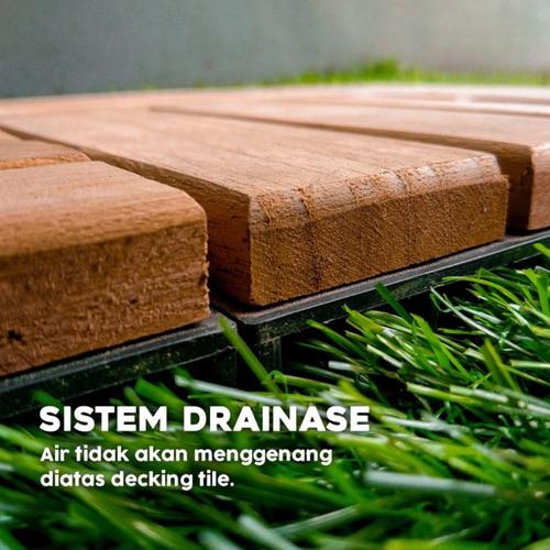 Jual lantai kayu jati taman kebun parket decking tile material bangunan ...