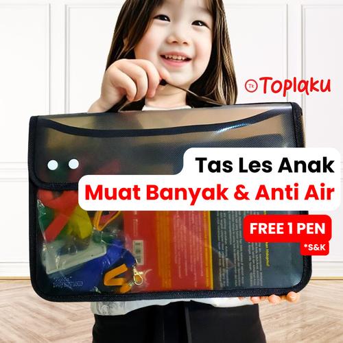Promo Topla Premium Tas Map Dokumen Plastik Kancing 4 Jaring School Bag ...