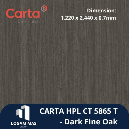 Jual CARTA HPL CT 5865 T - Dark Fine Oak - High Pressure Laminates ...