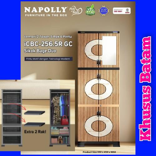 Jual Lemari pakaian NAPOLLY ICBC-256-5R-GC /lemari plastik (BATAM AJA) - Kota Batam ...