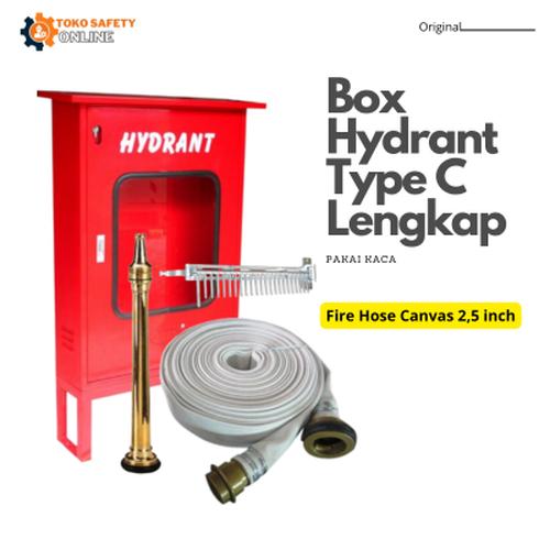 Jual Fullset Box Hydrant Type C Dengan Kaca Fire Hose Canvas 2,5 Inch x ...