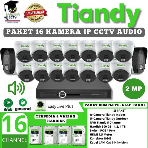 Jual Paket CCTV IP TIANDY 20 Channel + 16 Camera 2MP Audio - Kota Tangerang Selatan - Sarjana ...