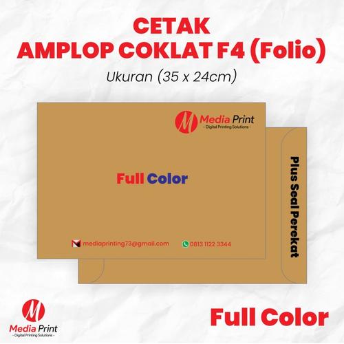 Jual Cetak Amplop Coklat F4 - 35x24cm Custom - 1 Pak (Isi 100 pcs ...