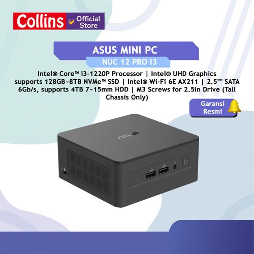 Promo ASUS MINI PC NUC 12 PRO I3 1220P 8GB - BAREBONE, W11 PRO Cicil 0% ...
