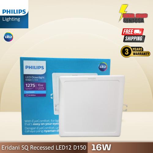 Jual Lampu Philips Downlight Eridani SQ Inbow Lampu Tanam Persegi Kotak 16W - 6500K Putih - Kota ...
