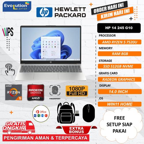 Jual Laptop HP 245 G10 AMD RYZEN 5 7520U 8GB 512GB 14.0 FHD FP ...