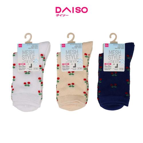 Jual Daiso Regular Socks -Mesh Style - Cherry- - navy - Jakarta Pusat ...