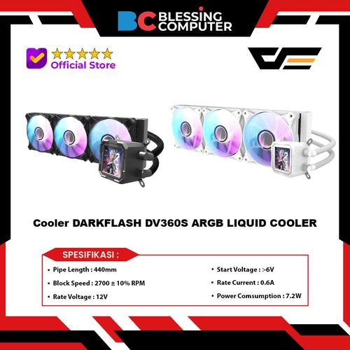 Promo Cooler DARKFLASH DV360S ARGB LIQUID COOLER - Black Cicil 0% 3x ...