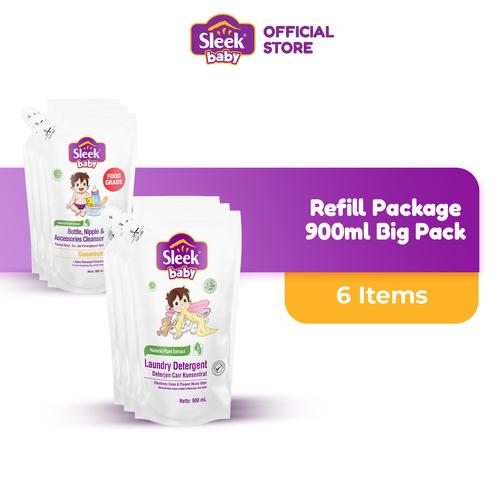 Jual Sleek Baby Refill Package 900ml Big Pack - Bundling Only - Kota ...