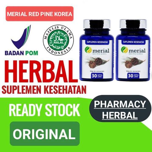 Jual MERIAL RED PINE KOREA 30 KAPSUL / ATASI HIPERTENSI / TURUNKAN ...