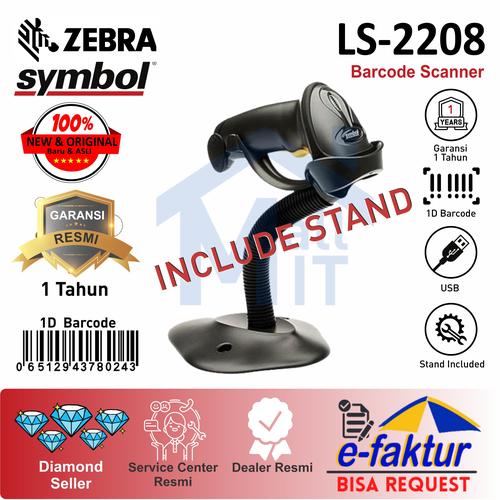 Promo BARCODE SCANNER ZEBRA SYMBOL LS2208 LS 2208 LS-2208 GARANSI RESMI ...