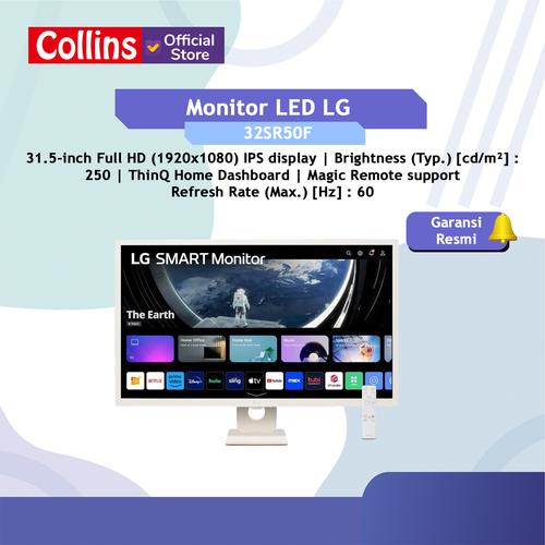 Promo Monitor LED LG Smart 32SR50F FHD IPS with webOS 23 ThinQ Home ...
