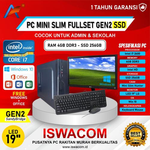 Jual Komputer MINI PC / CPU Rakitan Core i7 Include Monitor LED 19 inch - RAM 4GB - Kota ...