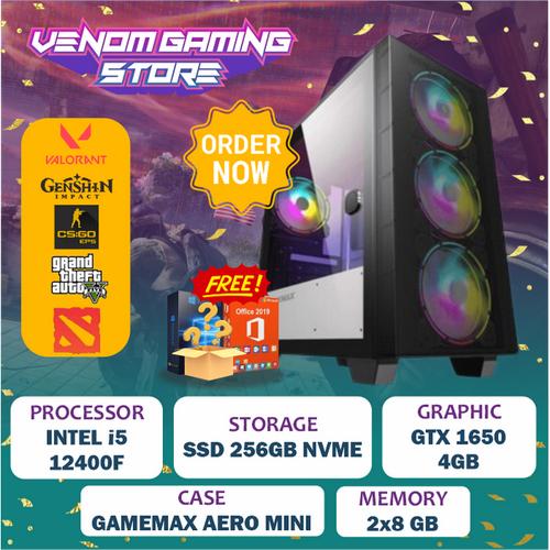 Jual PC Gaming Pro 12th Gen | i5 12400F | GTX 1650 | SSD | 16GB RAM |Render - Kab. Tangerang ...
