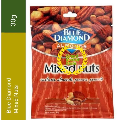 Jual Blue Diamond Roasted Mixed Nuts 30 Gr Kacang Campur Sangrai Blue ...