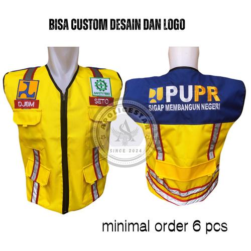 Promo rompi dinas PU / PUPR safety proyek lapangan bahan drill bisa ...