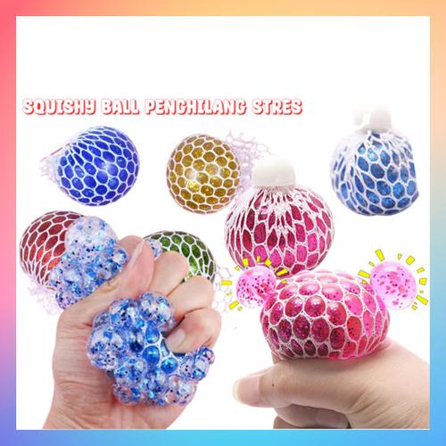 Jual Mesh Squishy Ball / Mainan Squishy Bola Anggur Anti Stress Ukuran ...