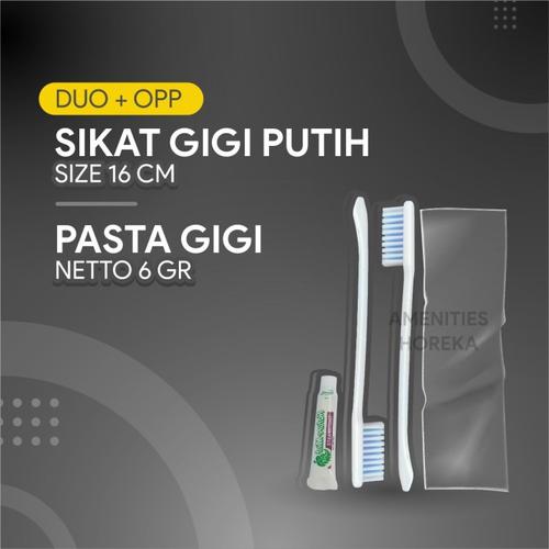Jual Paket Sikat Gigi Dobel dan Odol / Paket Dental Kit Hotel/ 2 Sikat ...