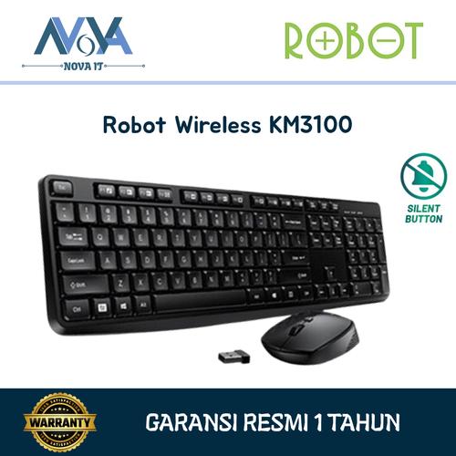 Jual ROBOT Portable Wireless Set Combo Keyboard Mouse KM3100 - Kota ...