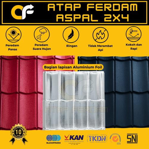 Promo ATAP FERDAM Aspal 2x4 Warna Merah - Motif Rinjani Tebal 0,25 mm ...