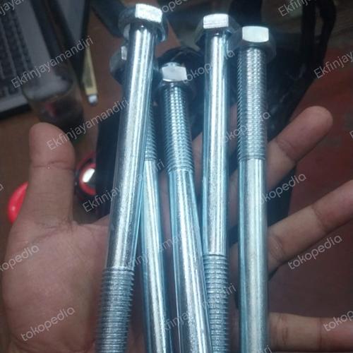 Jual Baut mur galvanis putih M16 x 200 mm + 2 washer plat ( 180 set ...