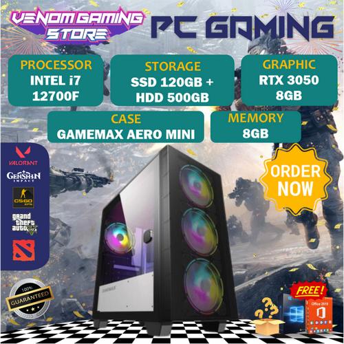 Jual PC Gaming Venom | i7 12700F | RTX 3050 8GB | 16 GB RAM | SSD ...