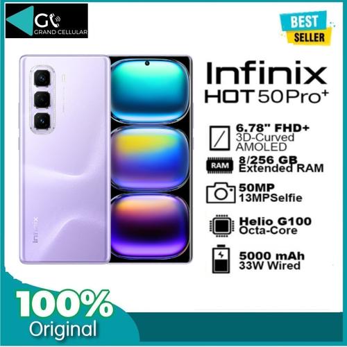 Jual Infinix Hot 50 pro plus ram 8 rom 256Gb Garansi - sleek black ...