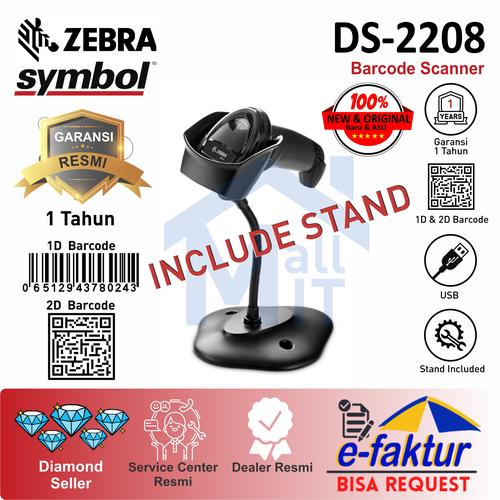 Promo BARCODE SCANNER ZEBRA SYMBOL DS2208 DS-2208 DS 2208 2D KOTAK ...