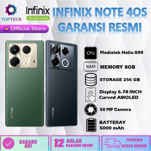 Promo Infinix Note 40S 8GB 256GB | Helio G99 Ultimate Garansi Resmi - Non Bundle, 8gb 256gb ...