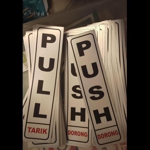 Jual Sign Label PULL dan PUSH Sign Tanda Tarik Dorong - pull - Jakarta ...
