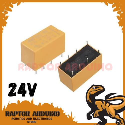 Jual HK19F-DC24V-SHG Coil DPDT 8 Pin Relay PCB Type HK 19F 2NO 2NC 24V ...