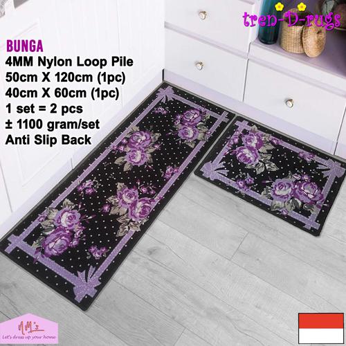 Promo Tren-D-rugs karpet keset kaki bunga shabby 2pcs 50x120 cm dan ...