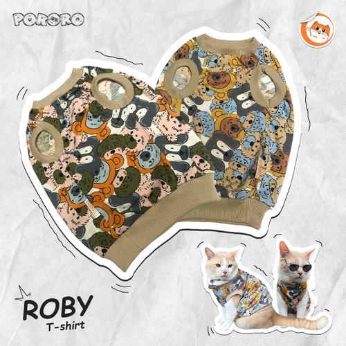 Jual Pororo - Baju Kucing T-shirt Kucing Murah Lucu Motif Roby - Roby ...