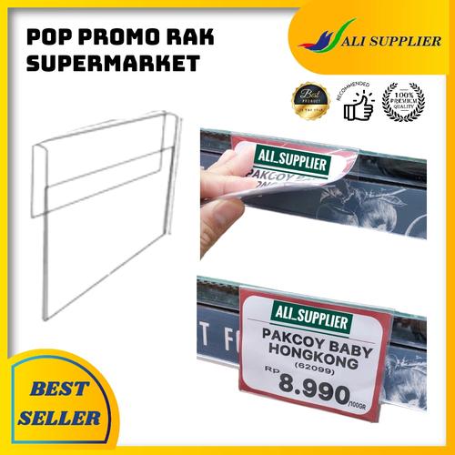 Jual PLASTIK NAME TAG / MIKA PRICE TAG RAK SUPERMARKET / HANGTAG RAK ...