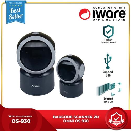 Jual BARCODE SCANNER IWARE OMNI 2D OS-930 USB QR CODE (MODEL DUDUK ...