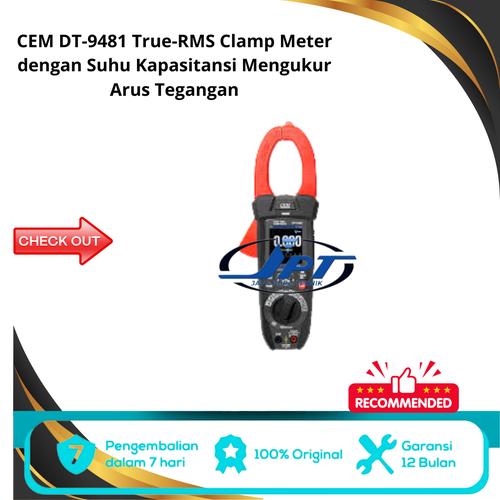 Jual CEM DT-9481 True-RMS Clamp Meter dengan Suhu Kapasitansi Mengukur Arus Tegangan - Jakarta ...