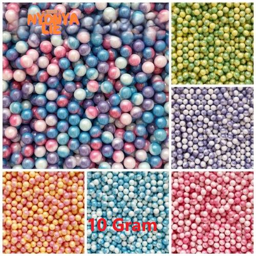 Jual S1007 10 Gram Sugar SPRINKLE Edible Trimit Mutiara Bulat Warna Mix ...