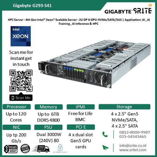 Jual Gigabyte GPU Server Gen 4 Dual Socket Intel HPC Server 4th Gen Intel Xeon Scalable Server ...