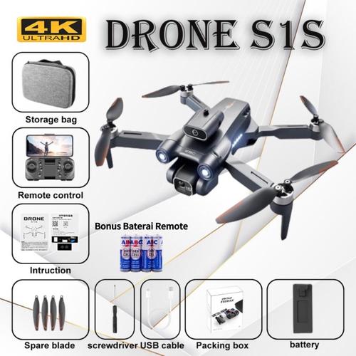 Promo Drone S1S Drone Pemula Optical Flow Brushless Dengan Anti Tabrak Dual Camera 4K - 1 ...