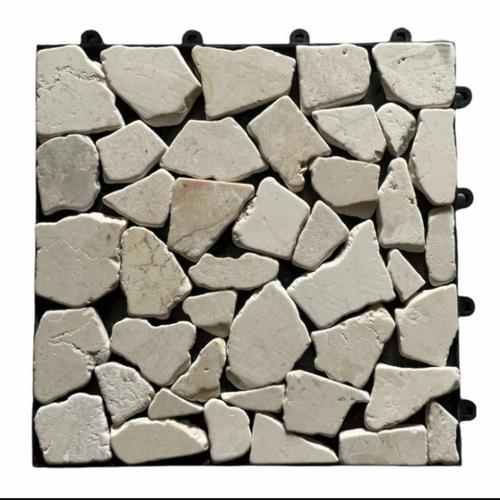 Jual deking tile batu mozaik putih - Kab. Bogor - MGS garden store ...