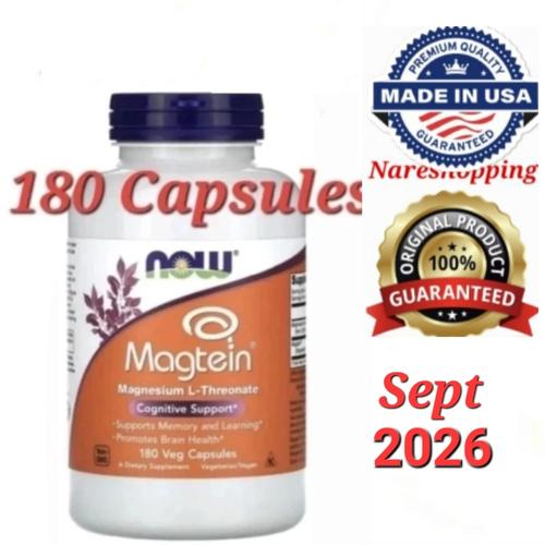 Jual Now Foods Magtein, Magnesium L-Threonate, 90 Veg Capsules Kognitif ...