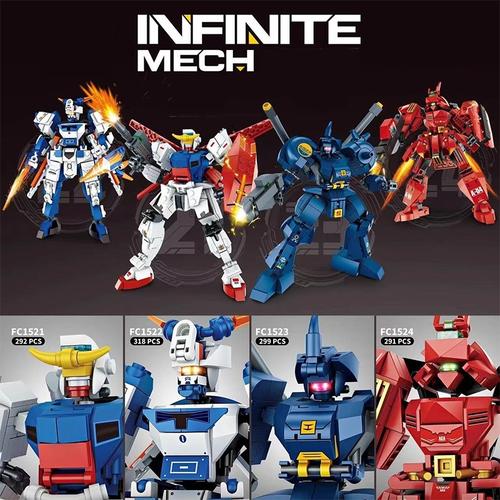 Jual Mainan Brick Robot Infinite Mech Block Robot Perakitan Mecha 3D Balok Susun DB1521-24 ...