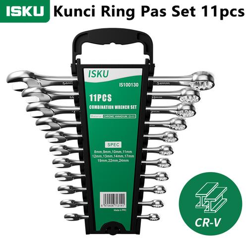 Jual ISKU kunci ring pas set 11 pcs Chrome Vanadium Combination Wrench 8-24 - 11pcs-2 - Jakarta ...