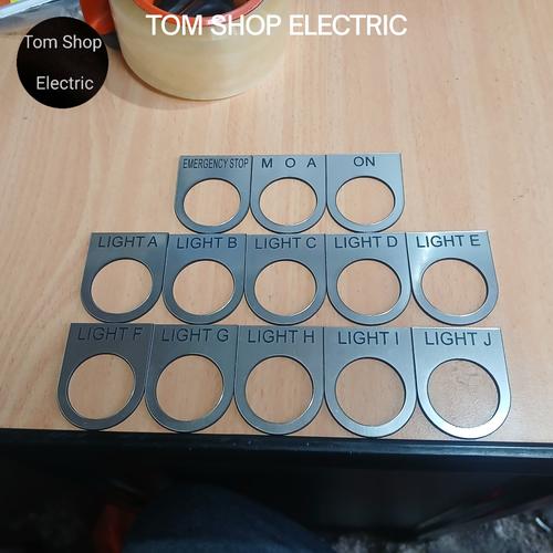 Jual Legend Plate 32MM Silver / Putih / Hitam / Legend Plate Panel 32mm ...