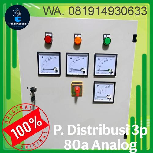 Jual panel distribusi 3phase 80a analog meter panel pembagi panel MDP ...
