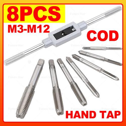Jual Set Hand Tap Die Senai 8PCS Alat Metrik Pembuat Drat Derat Baut ...