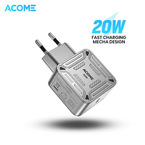 Promo ACOME Charger AC21 Adaptor Port Type-C PD 20W Desain Mecha Fast ...